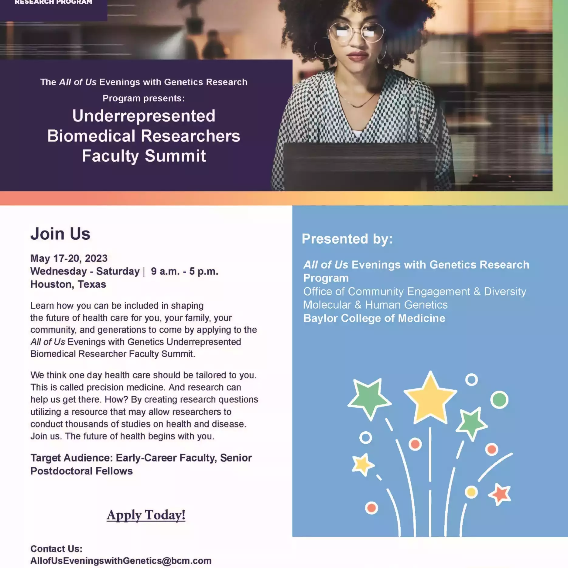 Opportunity for Postdoctoral Fellows and Junior Faculty to join a year-long, collaborative ...