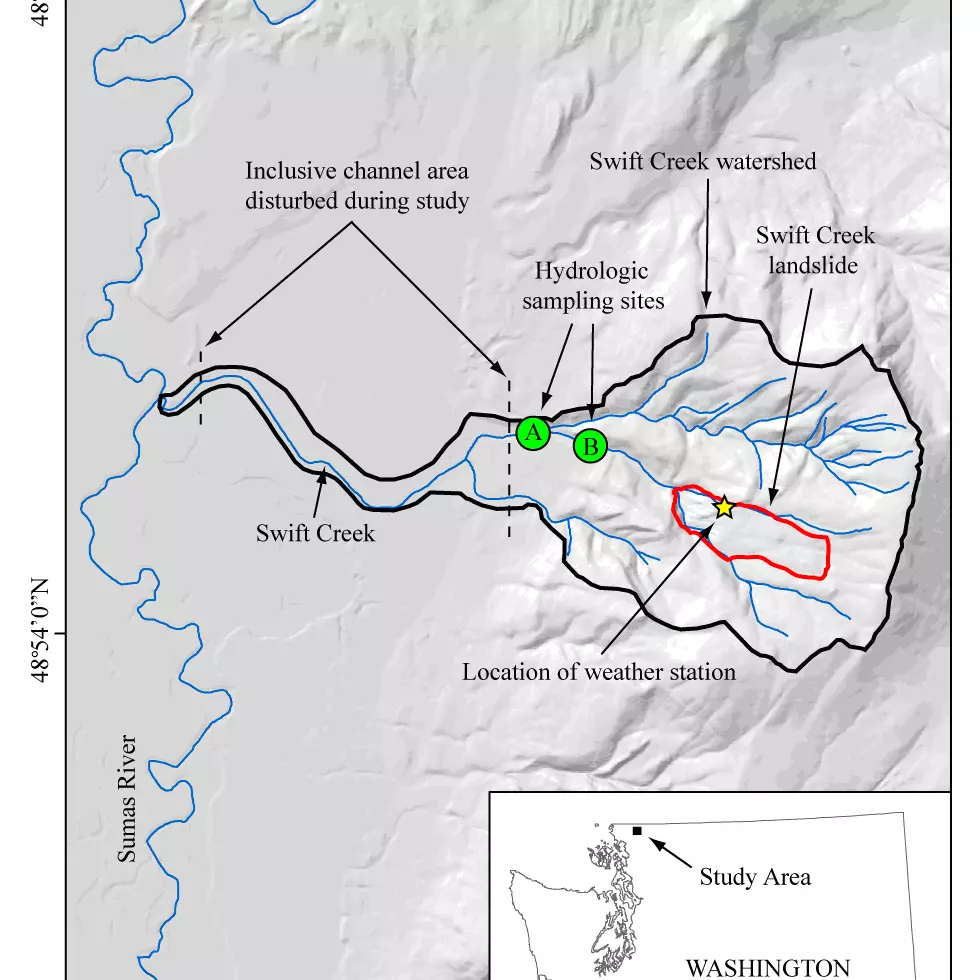 Landsliding in NW Washington - Tectonics, Bedrock, Mass Wasting, Stream ...