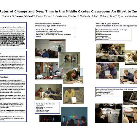 Rates of Change and Deep Time in the Middle Grades Classroom: An Effort ...