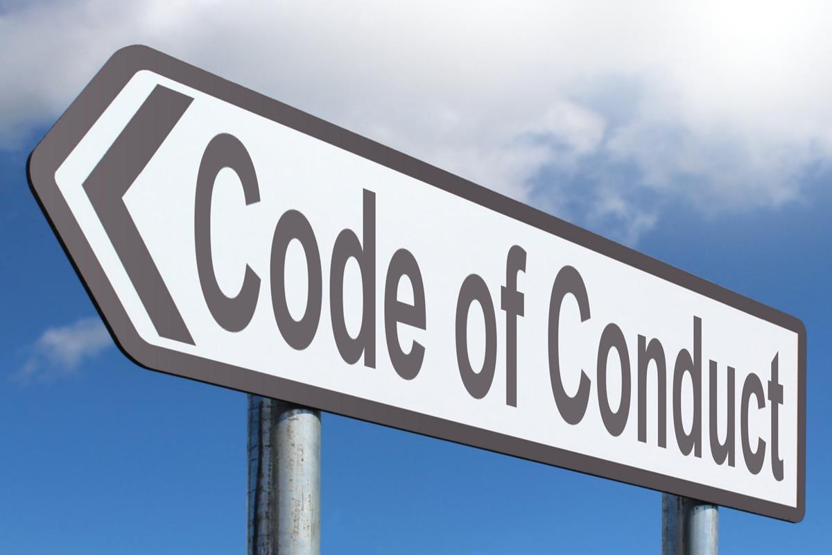 Code Of Conduct Road Sign Code Of Conduct Road Sign