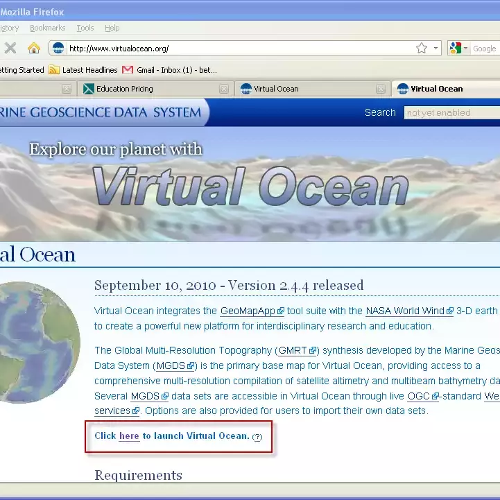 Part 1—Launch Virtual Ocean