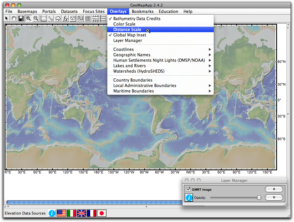 World Map With Distance Scale