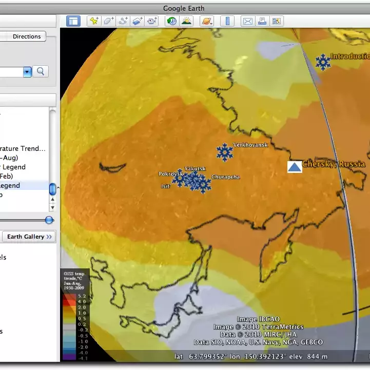 Part 5 - View Temperature Trends in Google Earth