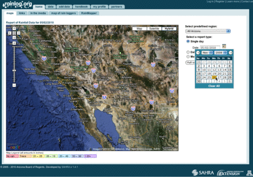 Using Google Earth to Visualize Rainfall Patterns in Arizona