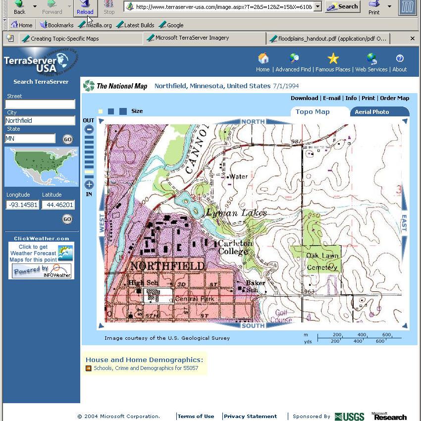 Creating Maps with Terraserver
