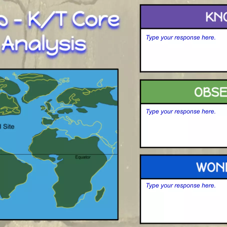 ODP 171b K/T Core Map Analysis