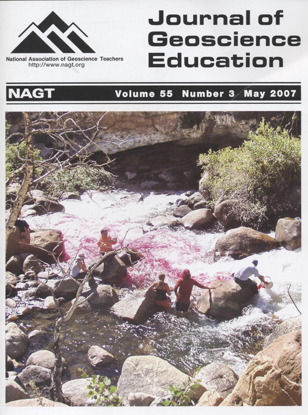 Students conducting hydrological dye test