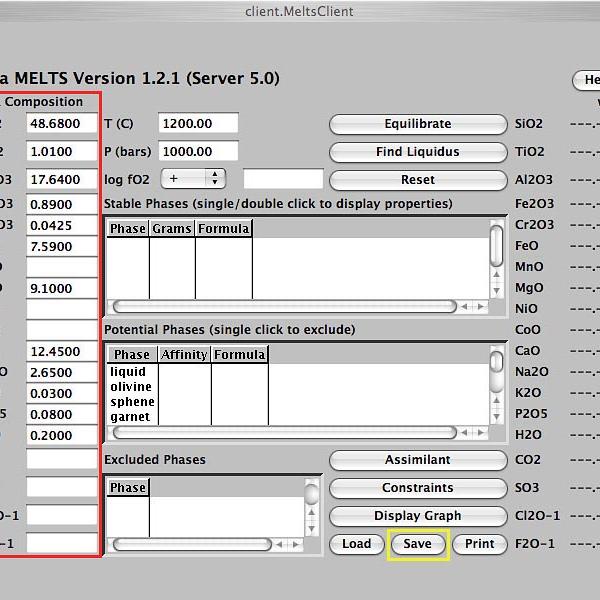 MELTS Worked Example