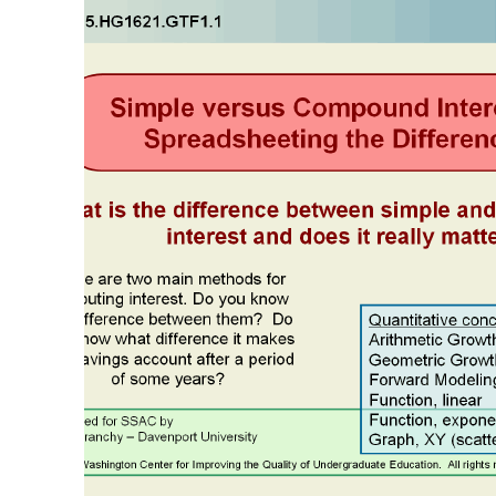 Simple vs. Compound Interest -- Spreadsheeting the Difference