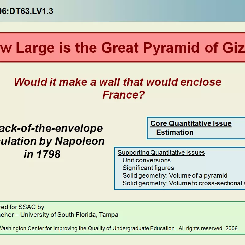 How Large is the Great Pyramid of Giza? -- Would it make a wall that ...
