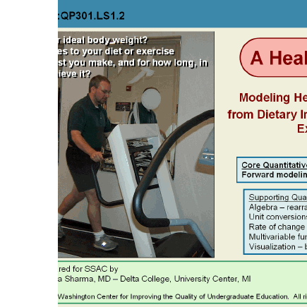 A Healthier You: Modeling a Healthier Weight from Dietary Improvement ...