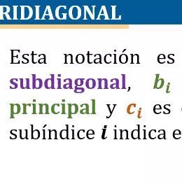 Resolución de matriz tridiagonal por el método de Thomas