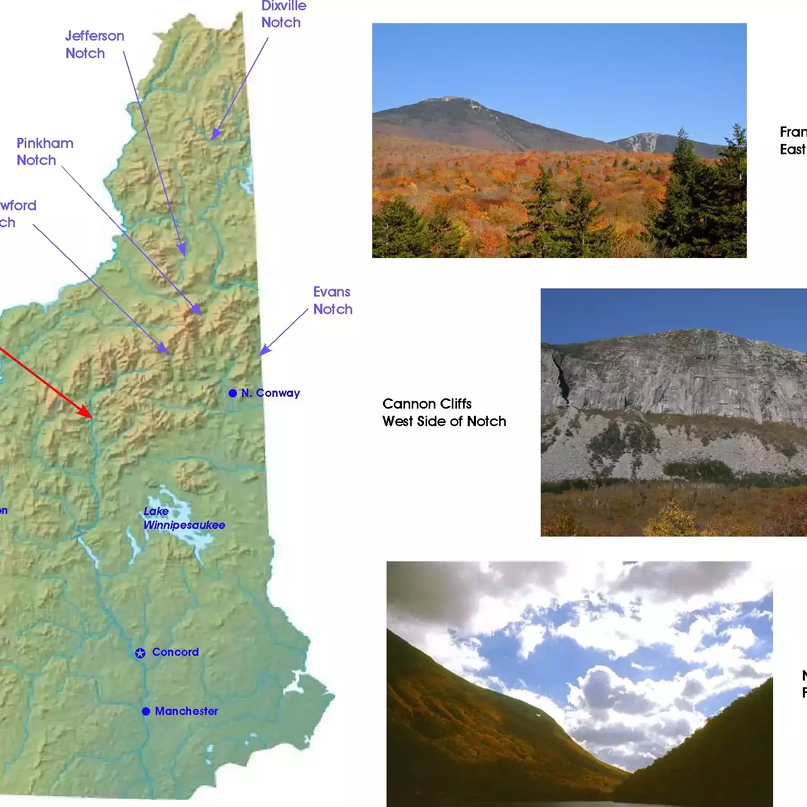 Glacial Features of Franconia Notch, New Hampshire