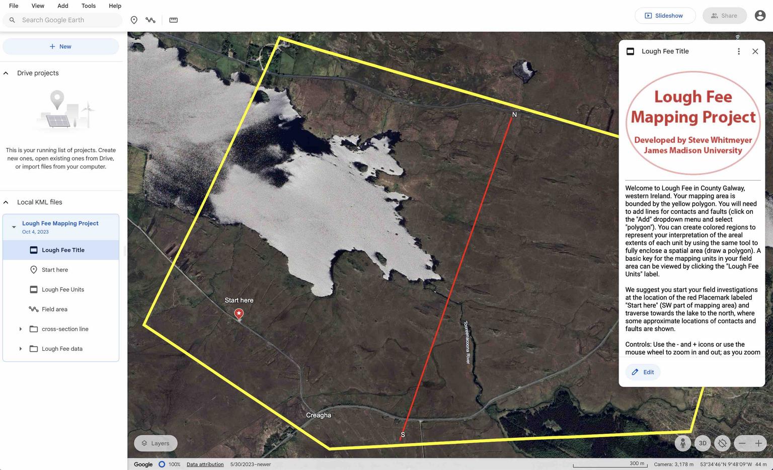 Virtual Geologic Mapping Exercise at Lough Fee